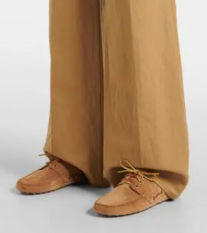 TOD'S Gommino Suede Driving Loafers - Brown