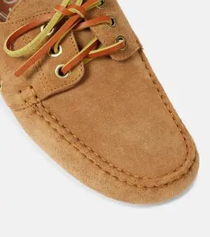TOD'S Gommino Suede Driving Loafers - Brown