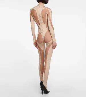 MUGLER Paneled Stretch Jumpsuit