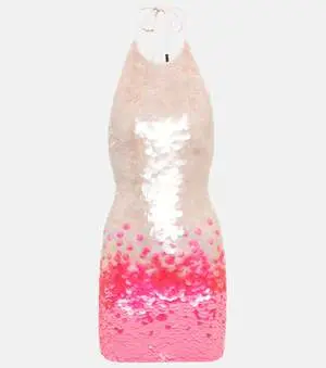David Koma Gradient Sequin Mini Dress