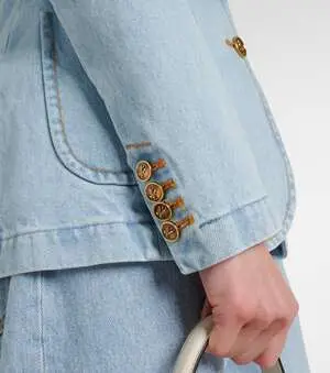 Etro Embroidered Denim Blazer