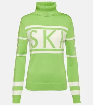 Perfect Moment Schild Intarsia Wool Sweater - Green