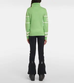 Perfect Moment Schild Intarsia Wool Sweater - Green