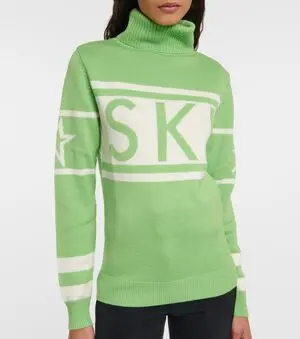 Perfect Moment Schild Intarsia Wool Sweater - Green
