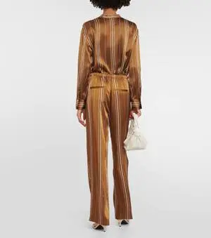 Vince High-rise Striped Trousers