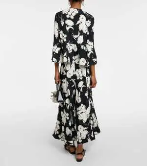 GANNI Floral Crepe Blouse