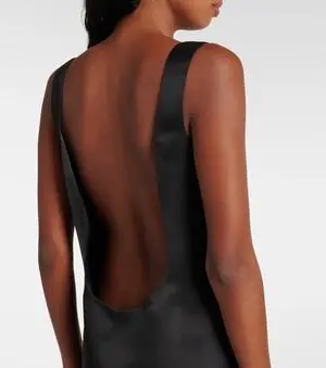 Khaite Pranta Silk Satin Minidress