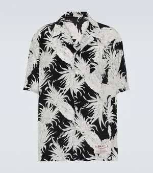Valentino Garavani Printed Silk Bowling Shirt