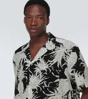 Valentino Garavani Printed Silk Bowling Shirt