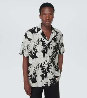 Valentino Garavani Printed Silk Bowling Shirt
