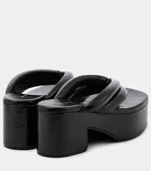 Dries Van Noten Leather Platform Sandals