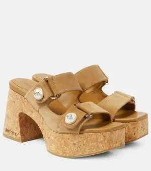 JIMMY CHOO Fayence 95 Platform Mules