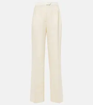 Etro Cotton And Wool Straight Pants