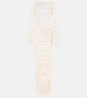 AYA MUSE Sequined Maxi Dress - Yellow