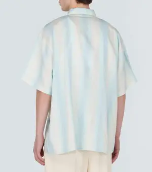 Commas Oversized Striped Bowling Shirt