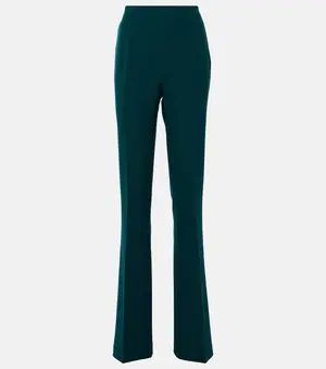 Safiyaa Alexa High-rise Flared Pants - Green