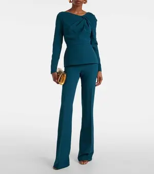 Safiyaa Alexa High-rise Flared Pants - Green