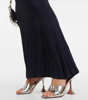 Christopher Esber Ruched Denim Maxi Skirt