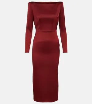 Alex Perry Satin Crepe Midi Dress