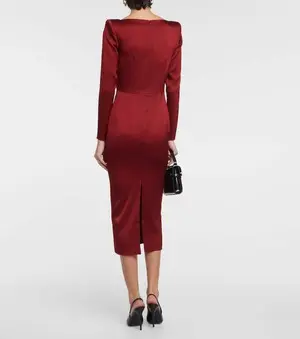Alex Perry Satin Crepe Midi Dress