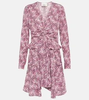 Isabel Marant Étoile Usmara Printed Silk-blend Minidress - Purple