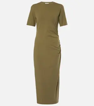 Vince Cotton-blend Jersey Midi Dress