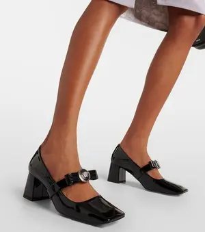 Versace Ribbon 55 Leather Pumps