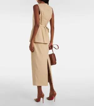 Veronica Beard Liff Linen-blend Vest