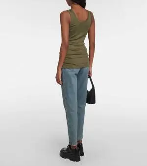 Prada Logo Cotton Tank Top