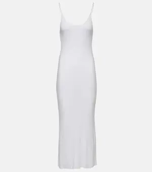 Khaite Leesel Jersey Slip Dress - White