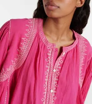 MARANT ETOILE Perkins Embroidered Crop Top