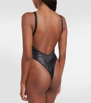 MUGLER Cutout One-piece Swimsuit - Black