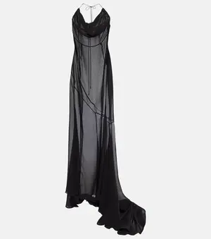 Alessandra Rich Plunge Evening Dresses