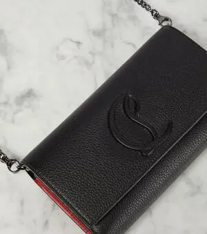 CHRISTIAN LOUBOUTIN Logo Leather Wallet On Chain