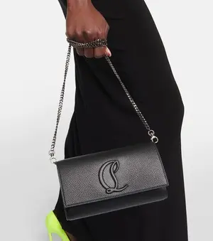 CHRISTIAN LOUBOUTIN Logo Leather Wallet On Chain