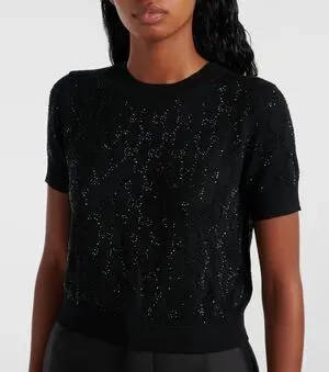 Gucci Gg Crystal Wool Top