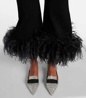 JIMMY CHOO Gala Glitter Ballerinas