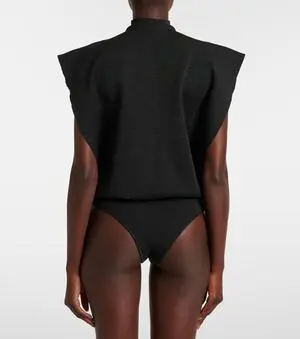 Alaïa Wool Bodysuit - Black