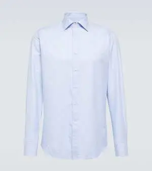 Canali Striped Cotton Poplin Shirt