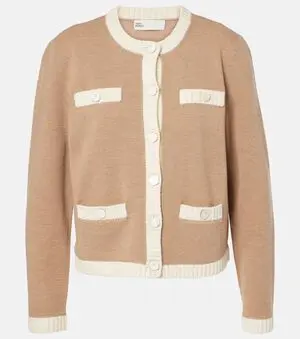 Tory Burch Kendra Wool Cardigan - Beige