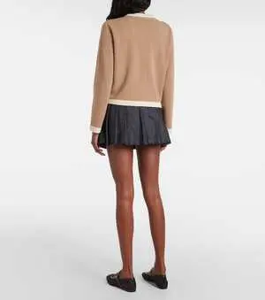 Tory Burch Kendra Wool Cardigan - Beige