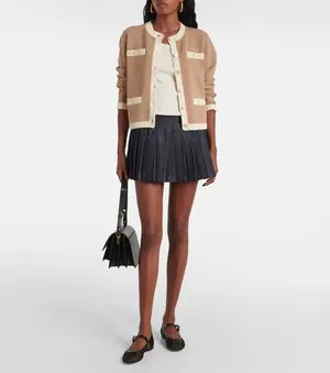 Tory Burch Kendra Wool Cardigan - Beige