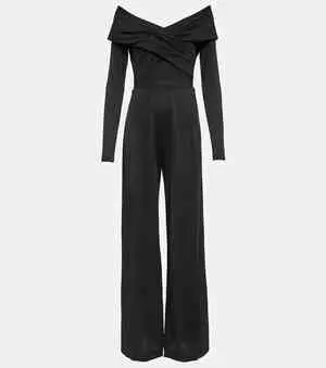 Diane Von Furstenberg Lucien Off-shoulder Jumpsuit - Black