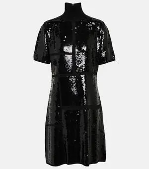 JOSEPH Sequined Wool-blend Minidress