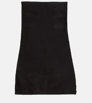 THE ROW Large Suede Glove Bag - Black