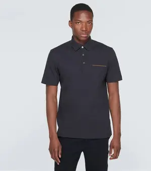 Zegna Cotton Pique Polo Shirt