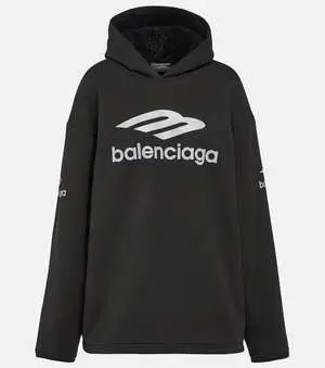 Balenciaga 3b Sports Icon Technical Hoodie - Black
