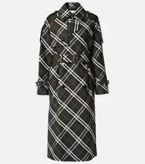 Burberry Checked Coats For Women