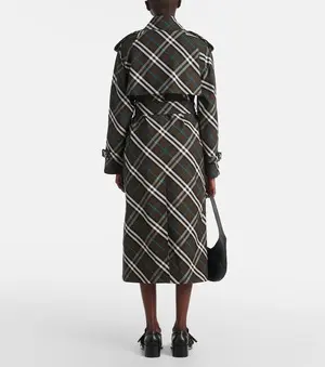 Burberry Checked Trench Coat