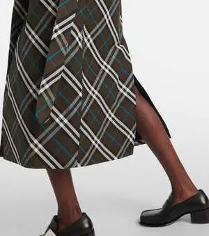 Burberry Checked Trench Coat